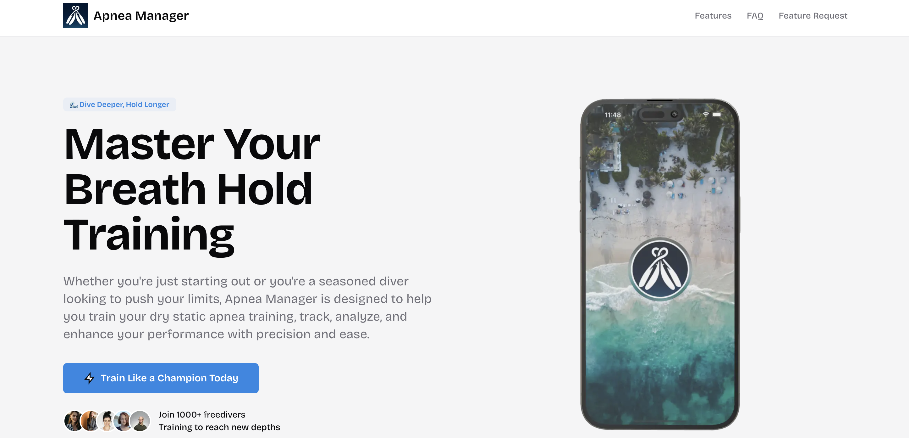 Apnea Manager - Breath Hold Training & Freediving App